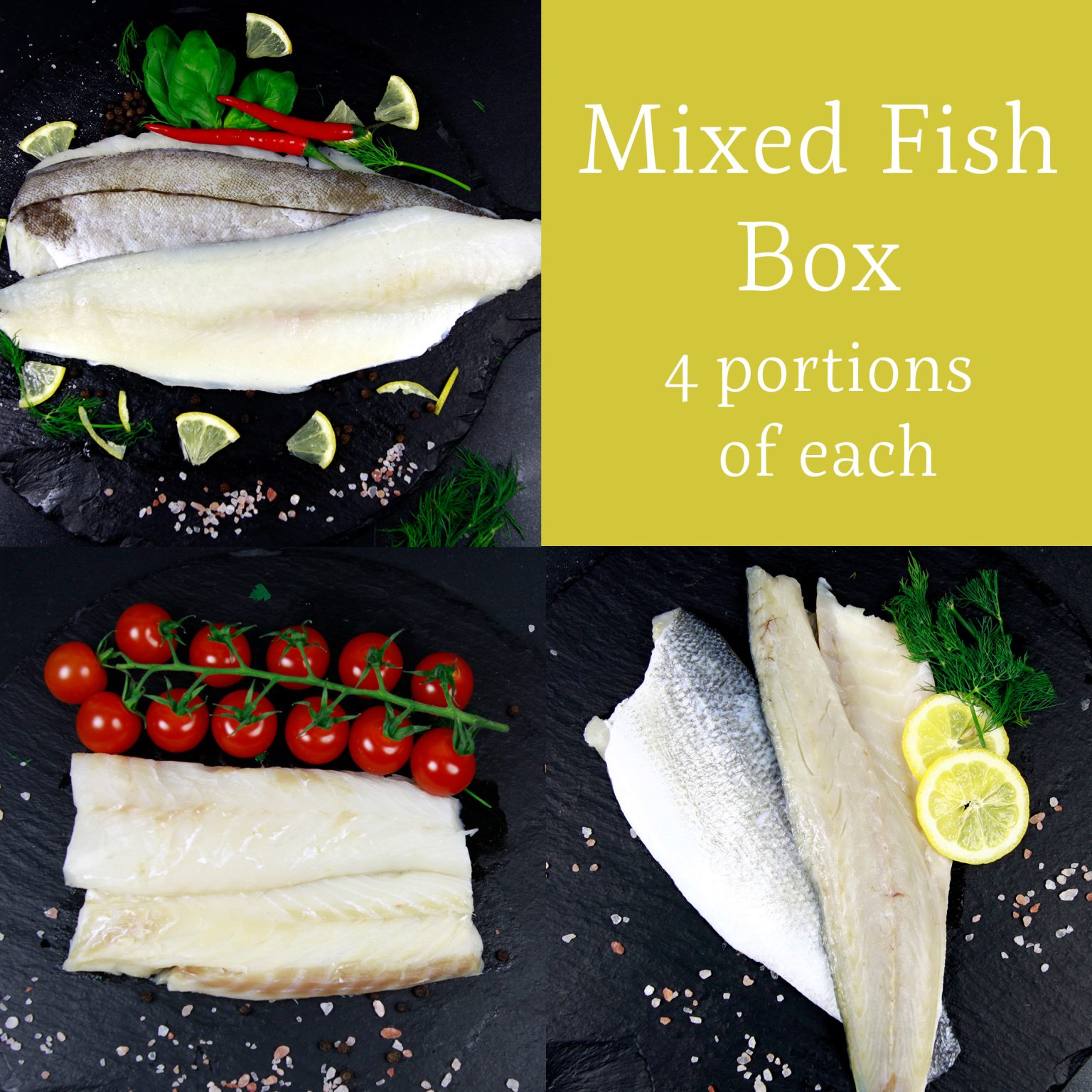 Cod, Seabass & Haddock Fish Box -12 portions - Seafresh - The Online ...